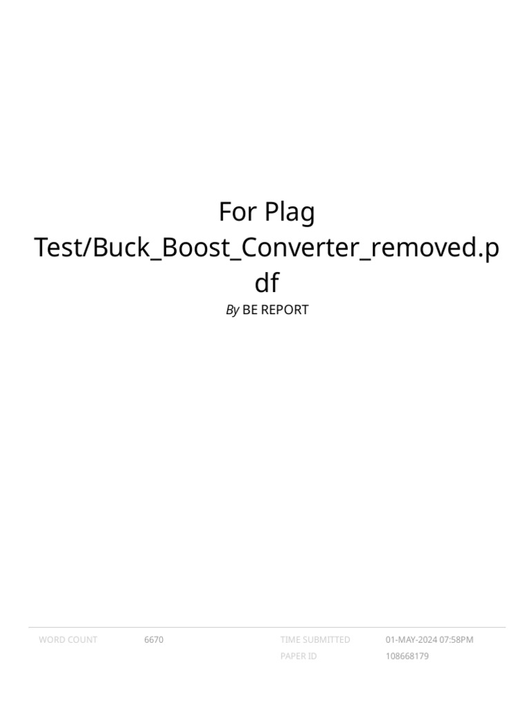 For Plag Test Buck Boost Converter Removed | PDF | Computing