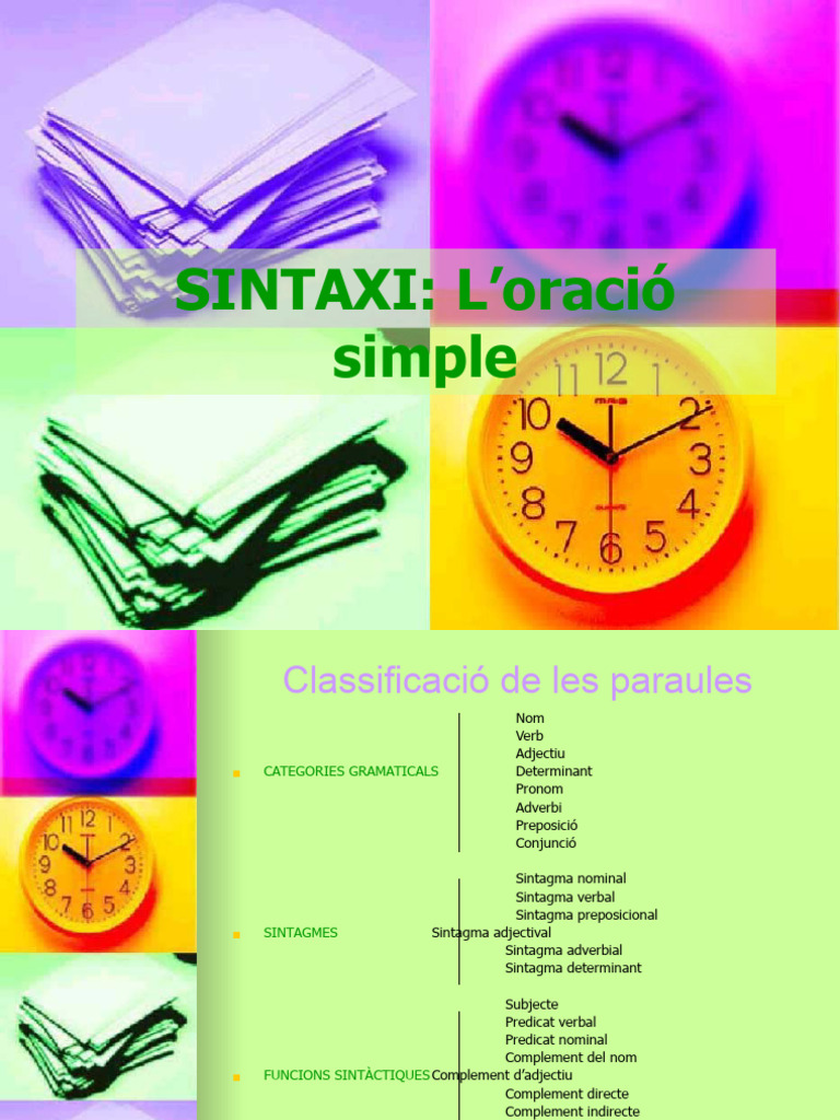 Oració Simple Pdf