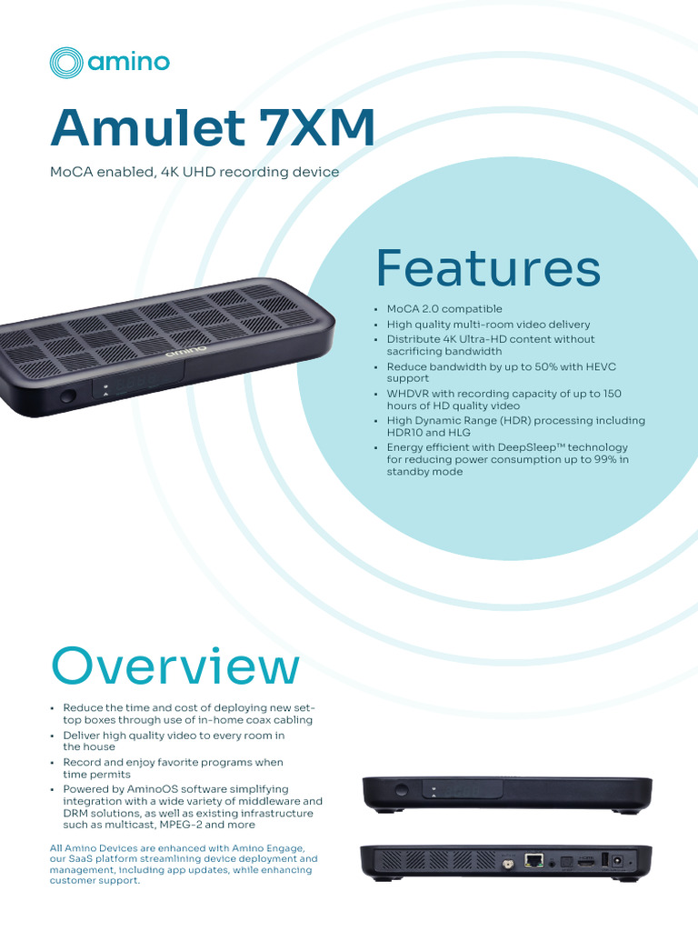 64240be106b853c11e908c82 - Amulet 7XM Datasheet. | PDF | Video | Hdmi