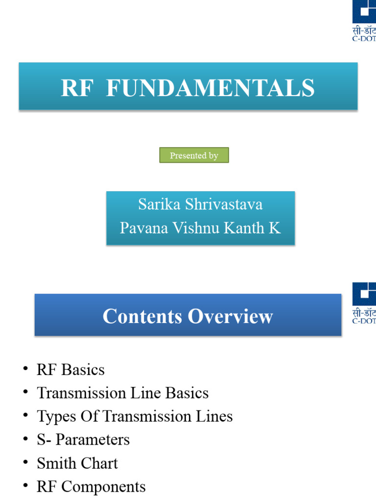 RF Basics | PDF | Transmission Line | Microwave