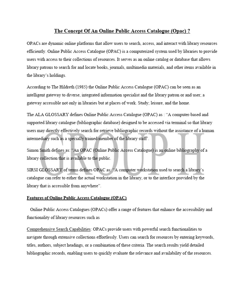 GST101 Group H Final Work | PDF | Libraries | Open Access