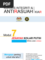Nota Kiar 2023 - Topik 7 Jenayah Kolar Putih | PDF