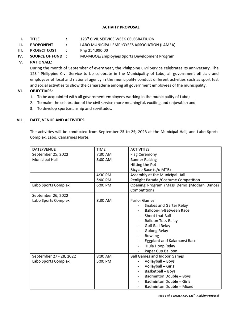 LAMEA CSC Activity Design 11922 | PDF | Sports