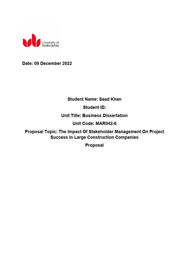 Stakeholder Management in Construction Success | PDF | Systematic ...