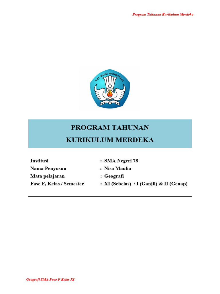 PROTA Kurikulum Merdeka | PDF