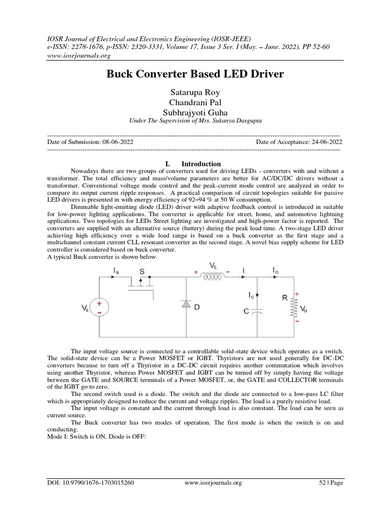 Buck Converter Based LED Driver | PDF | Rectifier | Electrical Network