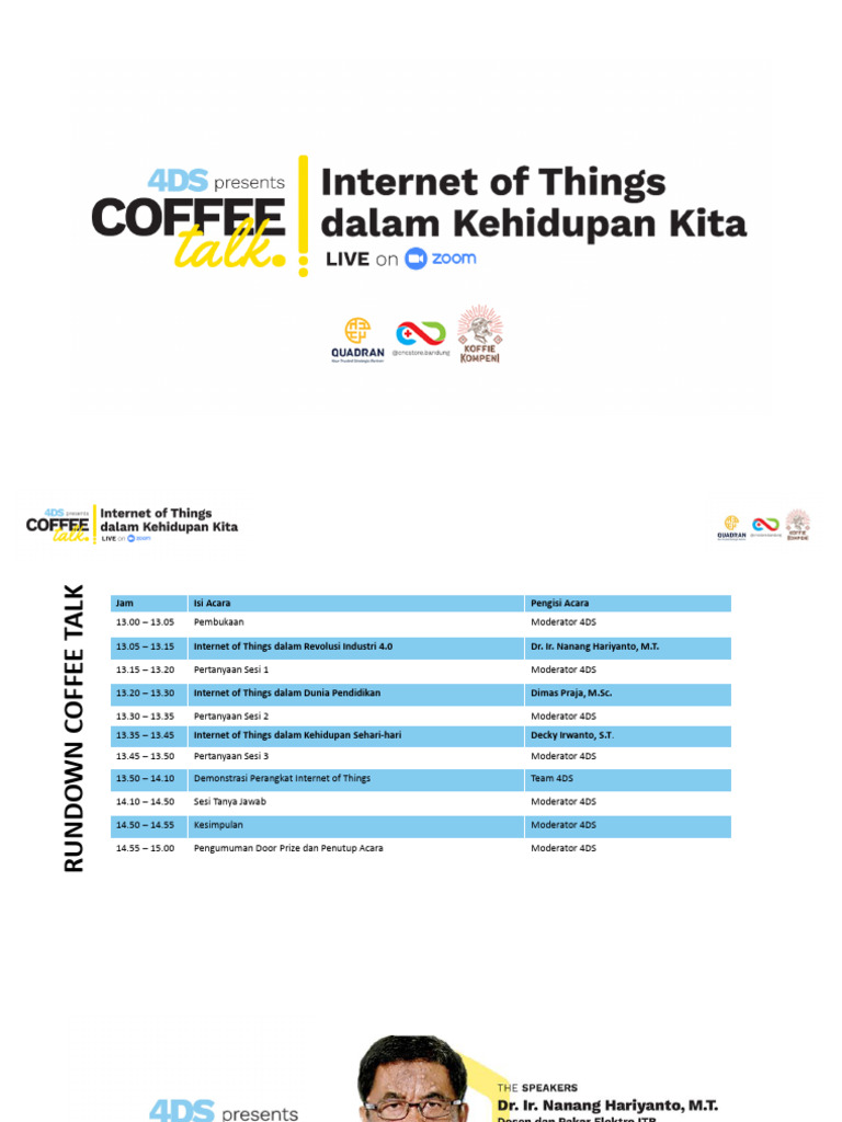 CoffeeTalk #1 - IoT Dalam Kehidupan Kita - 4Ds | PDF
