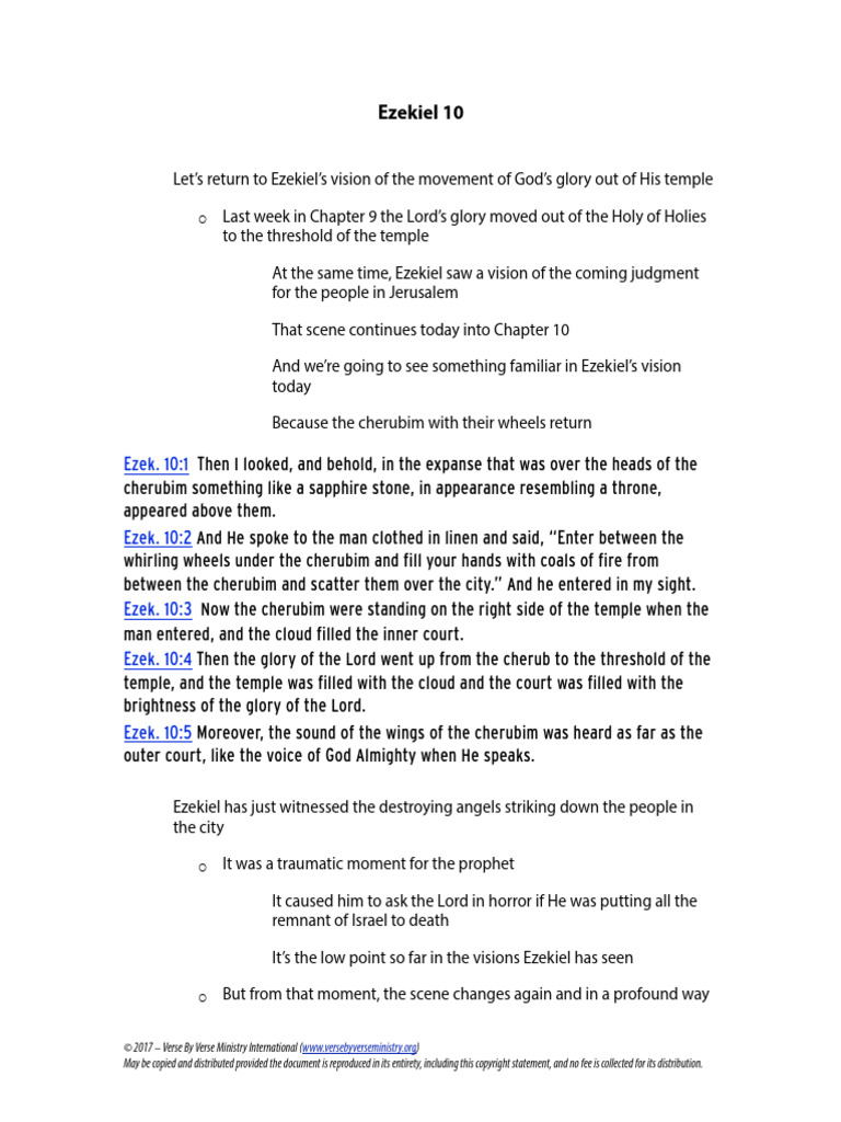 Ezekiel 10 | PDF | Book Of Ezekiel | Glory (Religion)