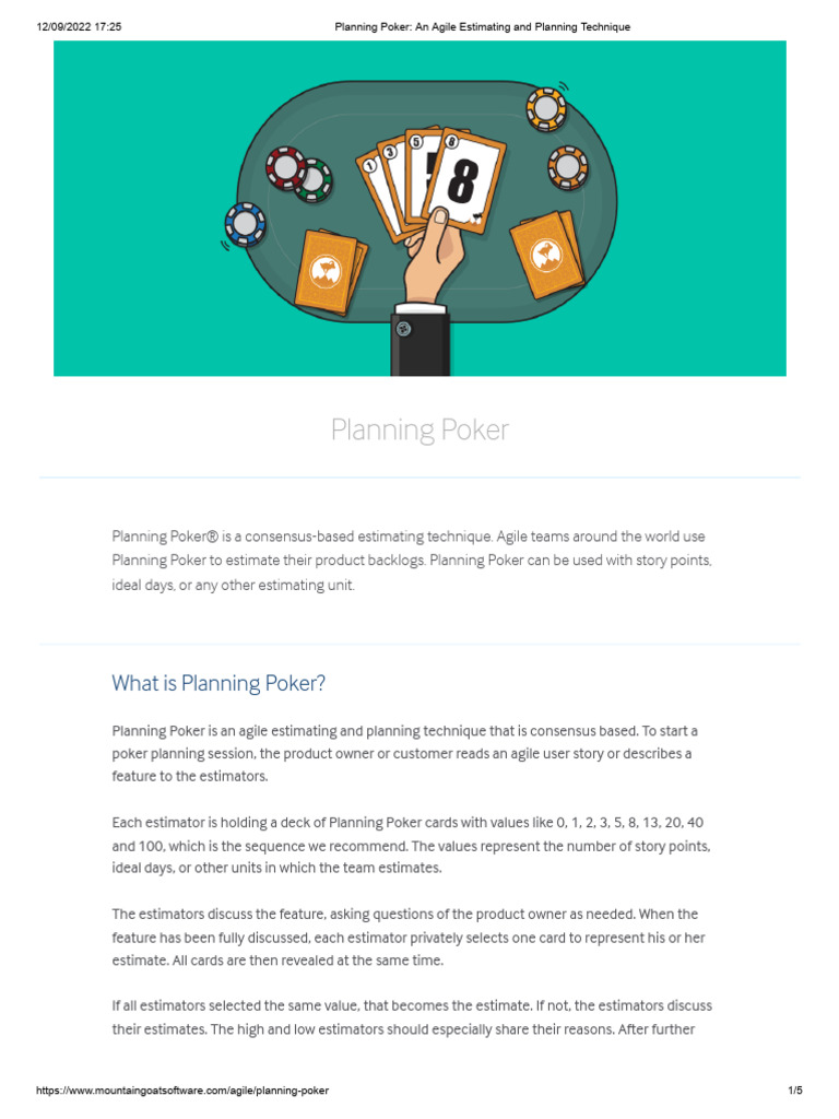 2.+Planning+Poker+-+An+Agile+Estimating+and+Planning+Technique | PDF ...