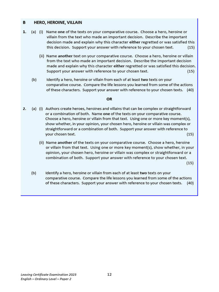 Comparative Analysis of Literary Heroes | PDF | Hero