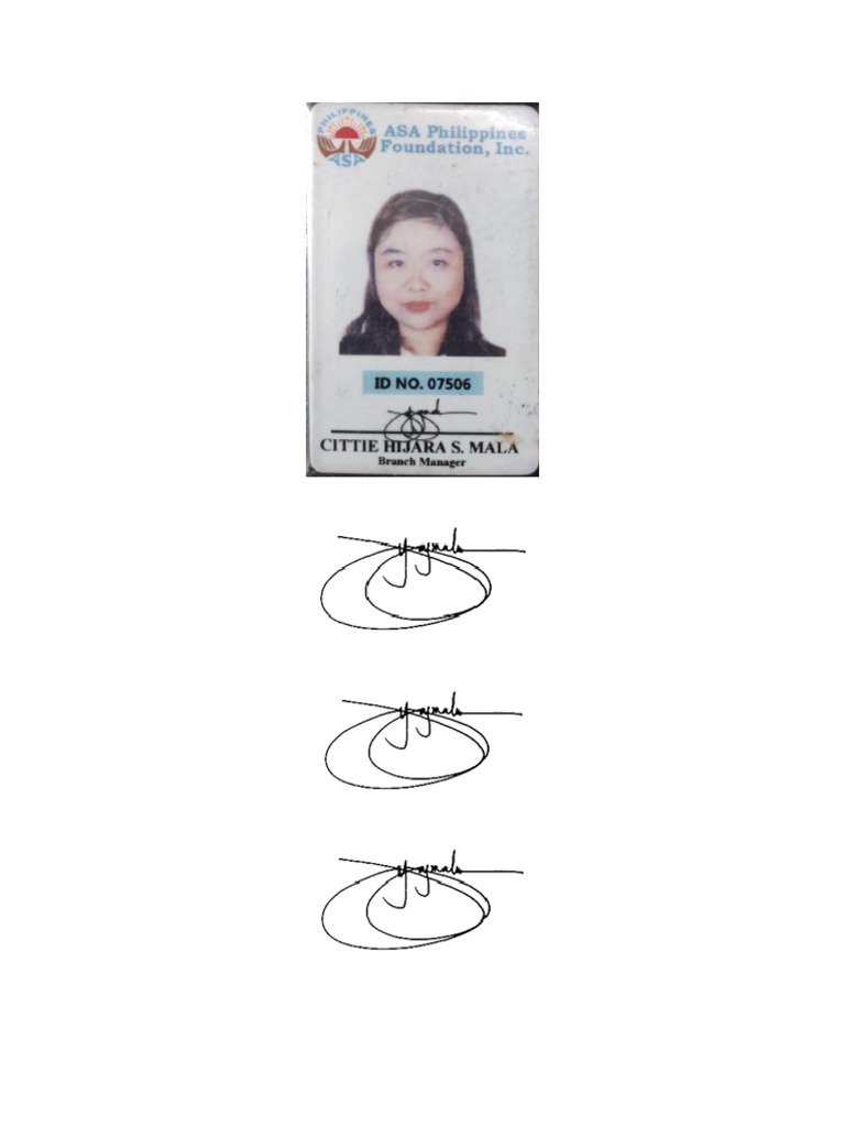 VALID ID WITH SIGNATURE (Cittie Hijara Mala) | PDF