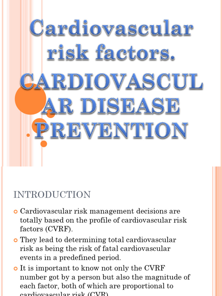 Cardiovascular Risk Factors | PDF | Cardiovascular Diseases | Low Density Lipoprotein