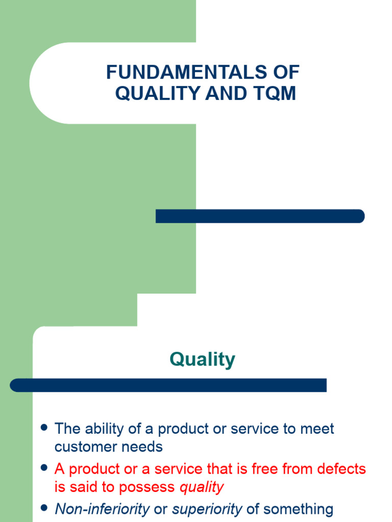 Fundamental of TQM | PDF | Reliability Engineering | Strategic Planning Fundamental of TQM | PDF | Reliability Engineering | Strategic Planning