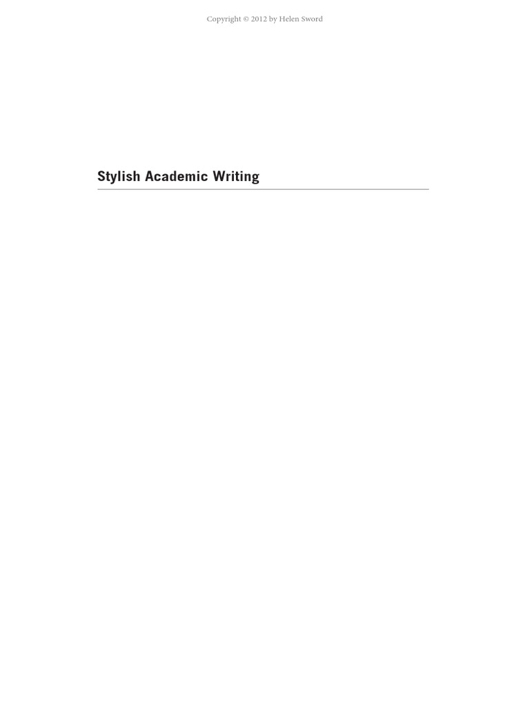 Stylish Academic Writing | PDF | Science | Social Sciences