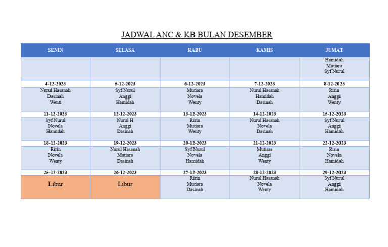 Jadwal Anc | PDF