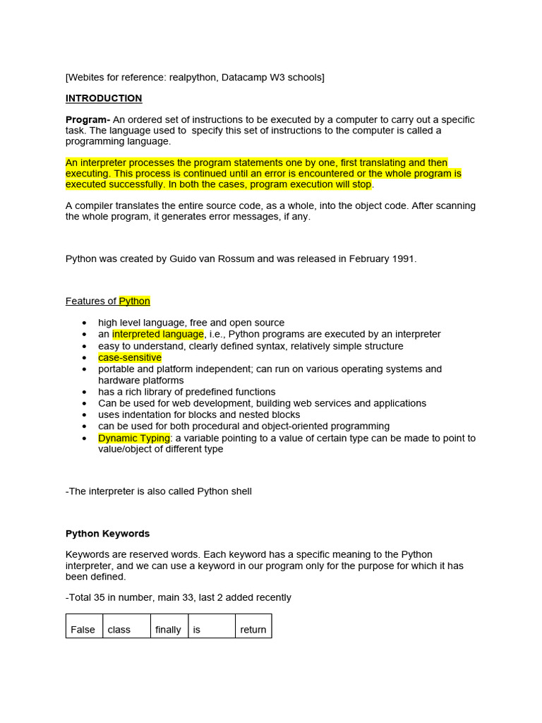 Python Notes | PDF | Parameter (Computer Programming) | Boolean Data Type Python Notes | PDF | Parameter (Computer Programming) | Boolean Data Type
