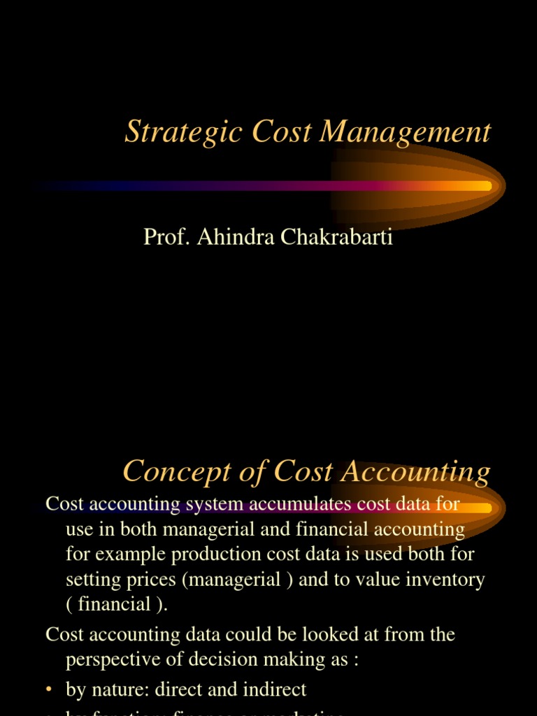 Cost Management | PDF | Cost Accounting | Value Chain