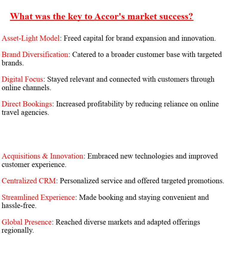 Accor Hotels: Strategies for Market Success | PDF