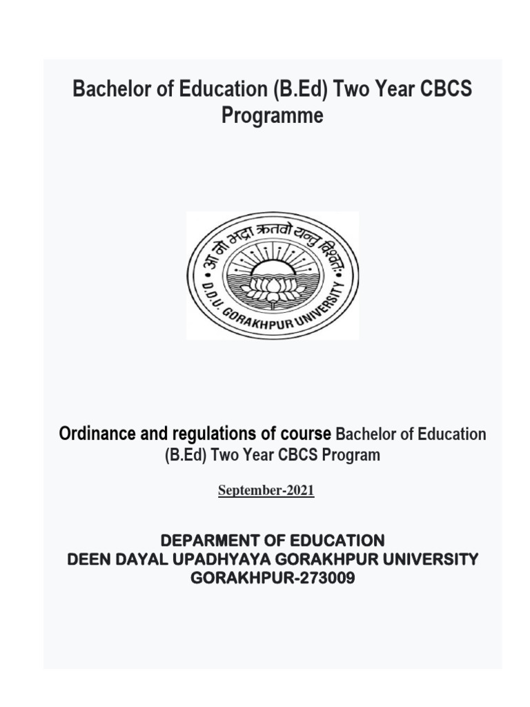 Ddu Bed 1st Sem New Syllabus | PDF | Learning | Educational Psychology