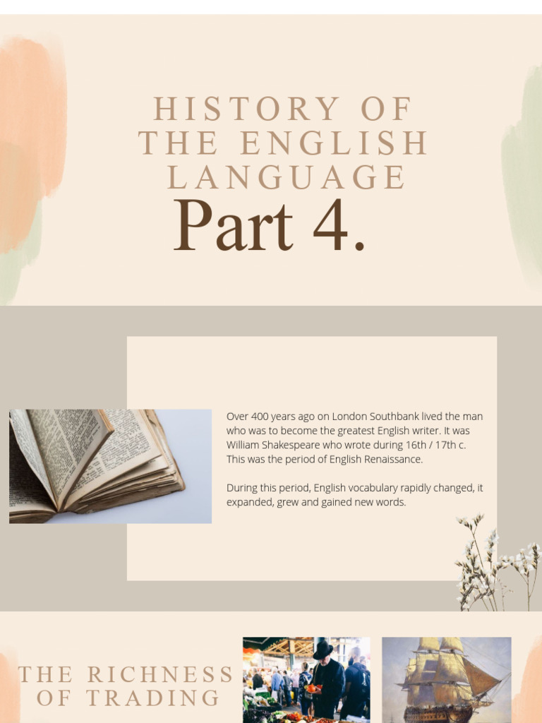 Part 4 - History of The English Language | PDF
