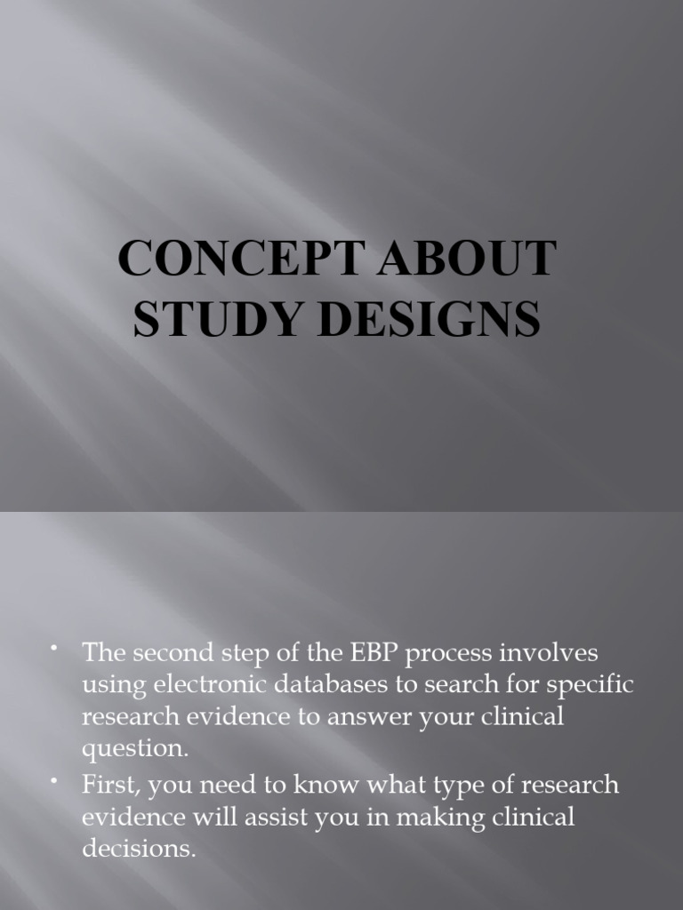Updated Study Designs and Beginning Chapter 3 | PDF | Randomized Controlled Trial | Cohort Study