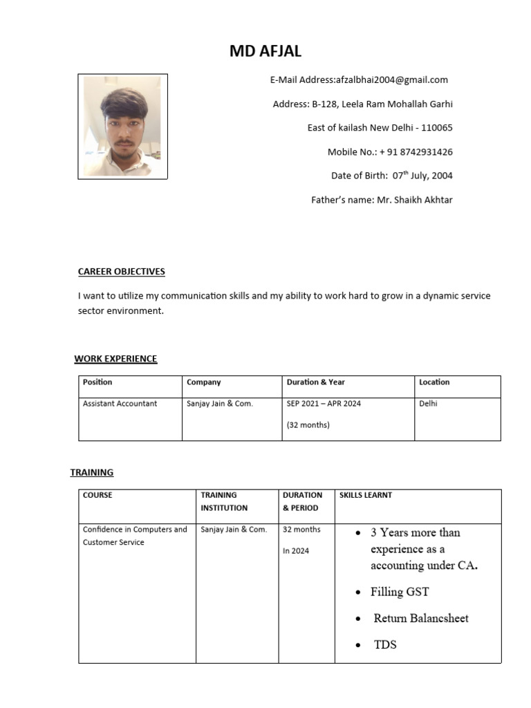 Afzal CV | PDF