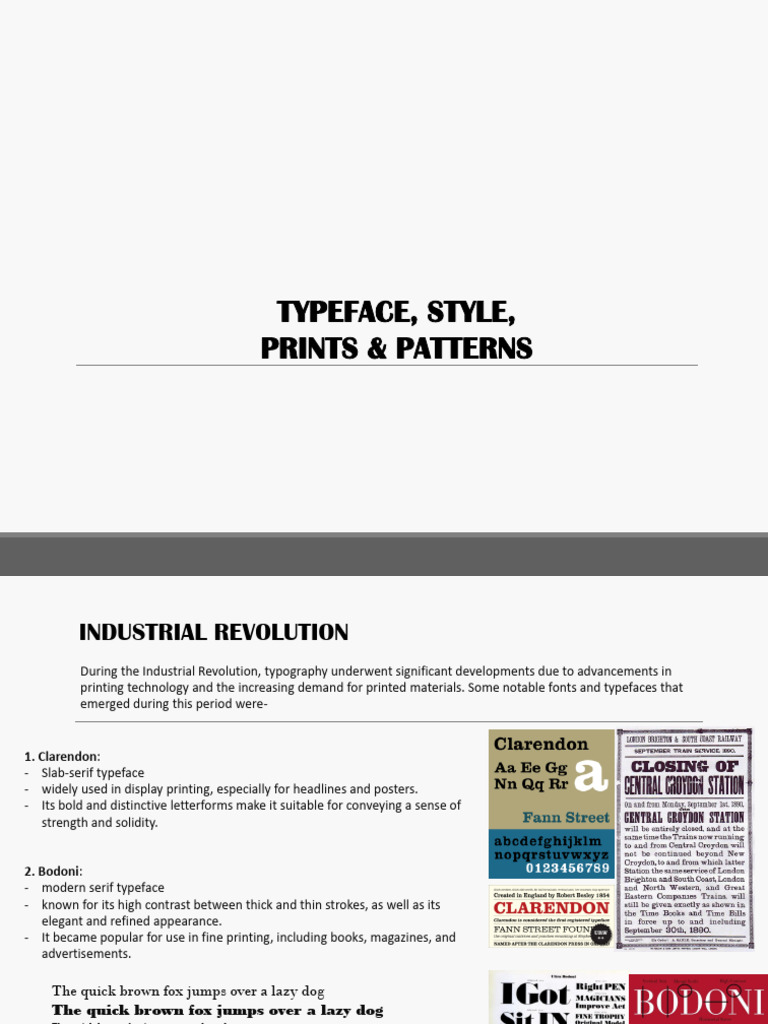 Typography Evolution in the Industrial Era | PDF | Sans Serif | Serif