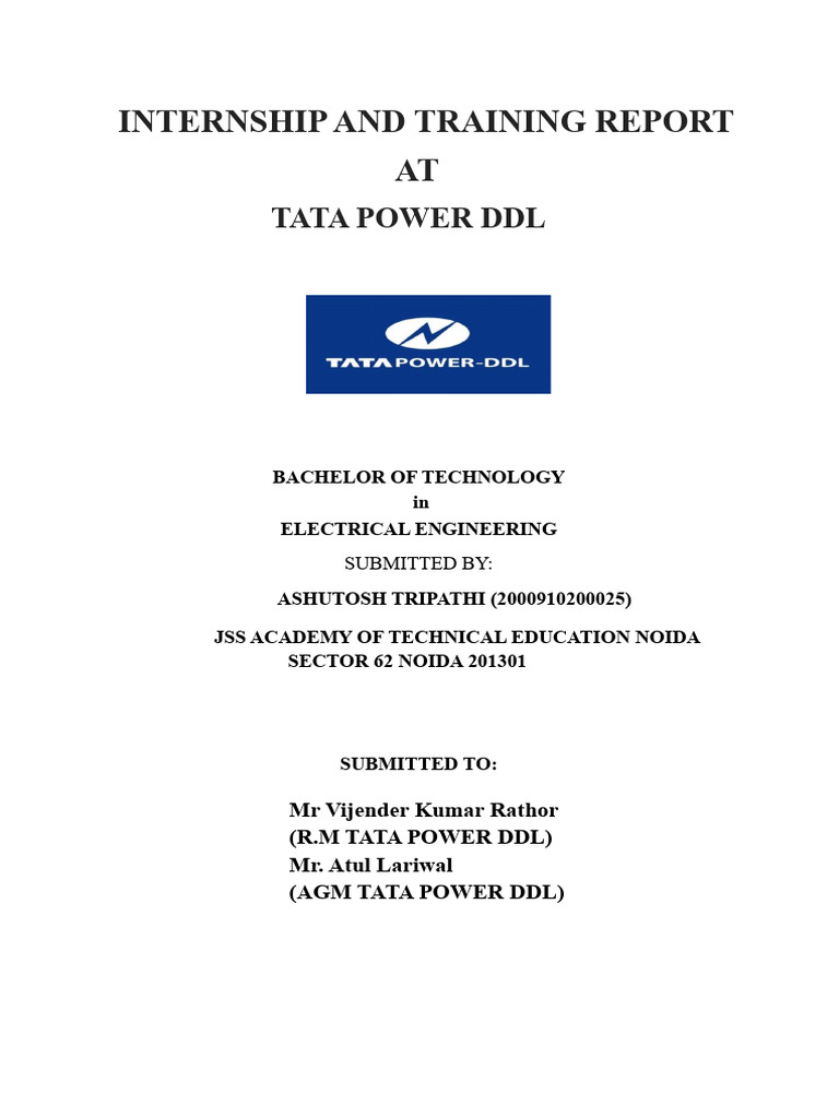 TPDDL Internship Report | PDF | Electrical Substation | Capacitor
