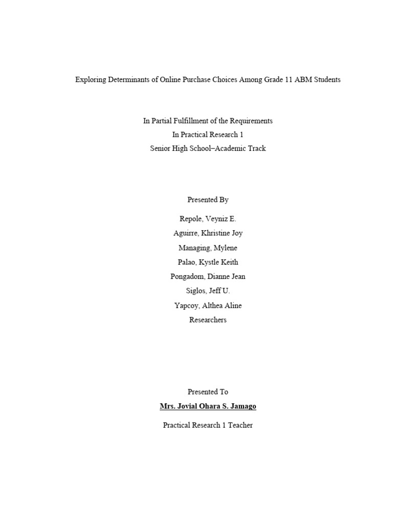 Abm 1 Group 4 Almost Done | PDF | Online Shopping | Consumer Behaviour