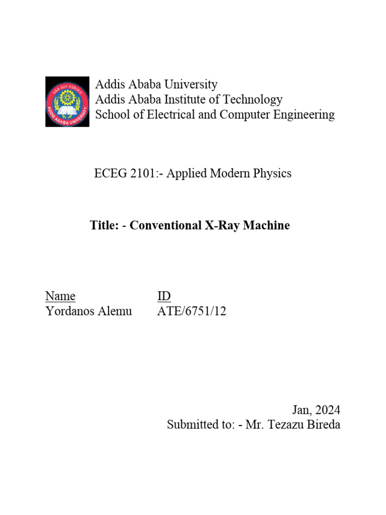 Conventional X-Ray Machine Overview | PDF | Vacuum Tube | X Ray