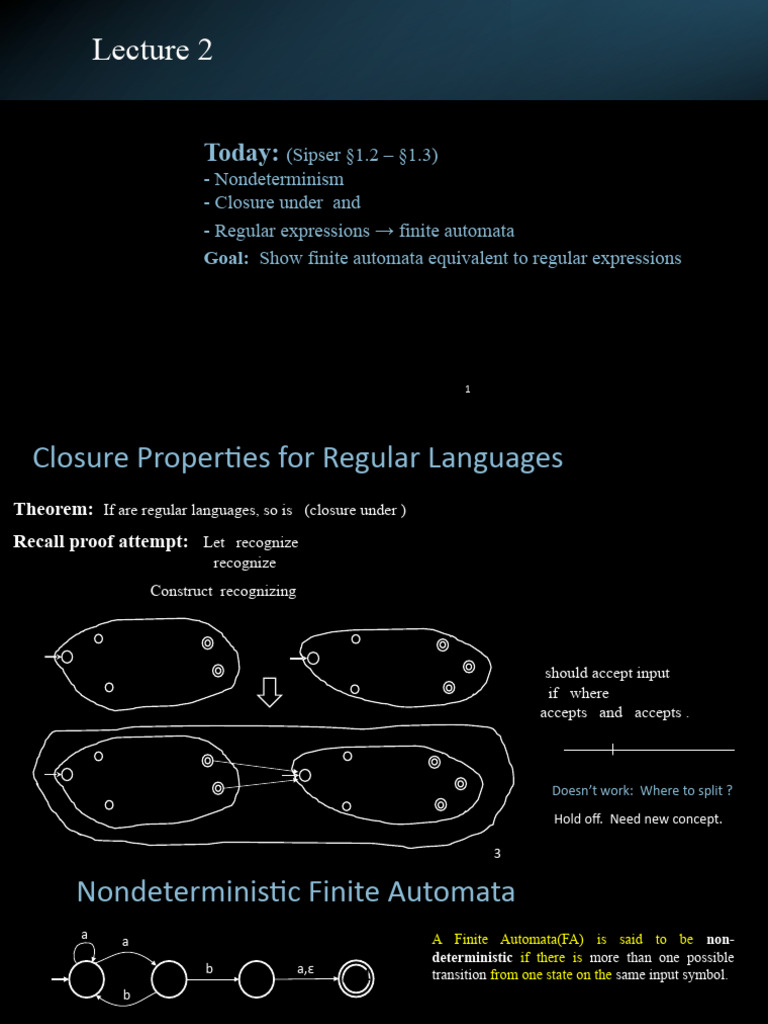 Lec2 1 Nondeterminism | PDF | Models Of Computation | Theory Of Computation