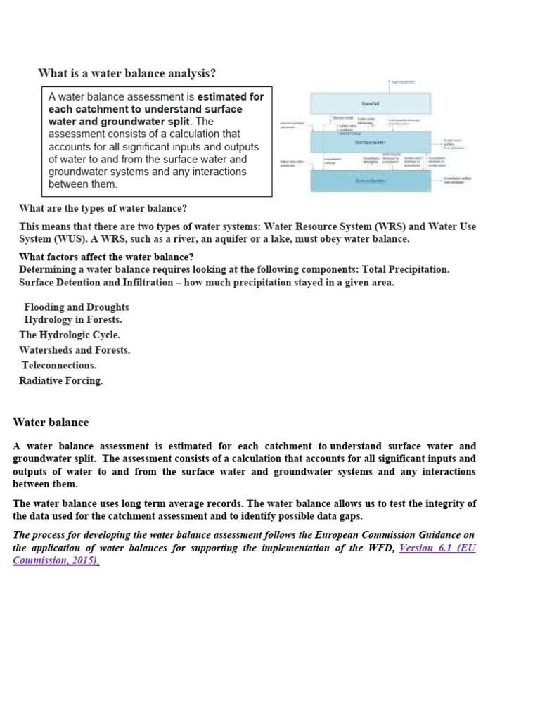 Understanding Water Balance Analysis | PDF | Groundwater | Discharge ...