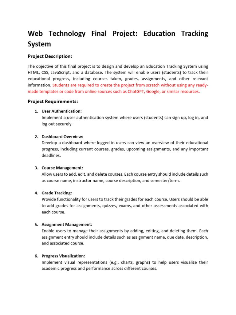 Web Technology Final Project | PDF | Databases | World Wide Web