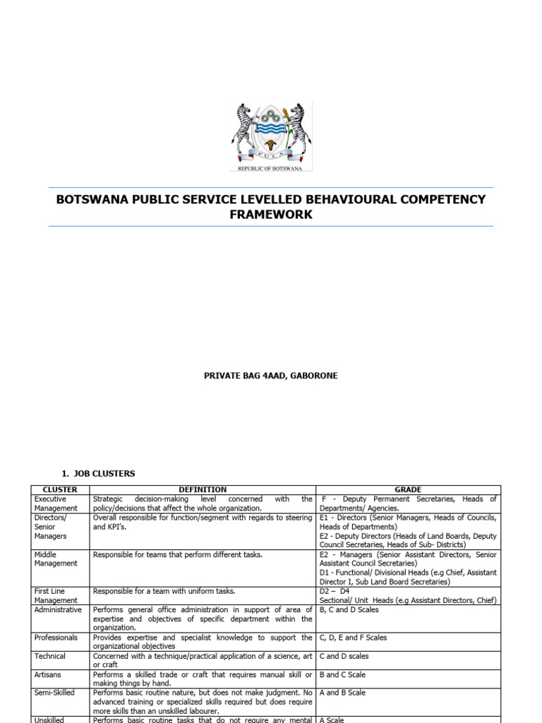 Botswana Public Service Competency | PDF | Information | Expert