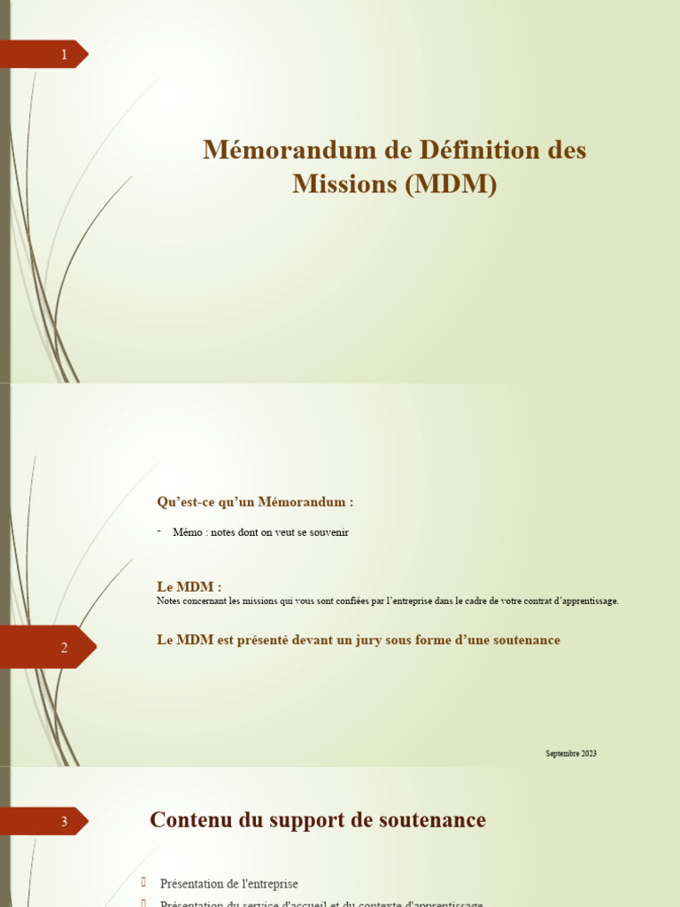 BUT 3 - Consignes soutenance MDM | PDF