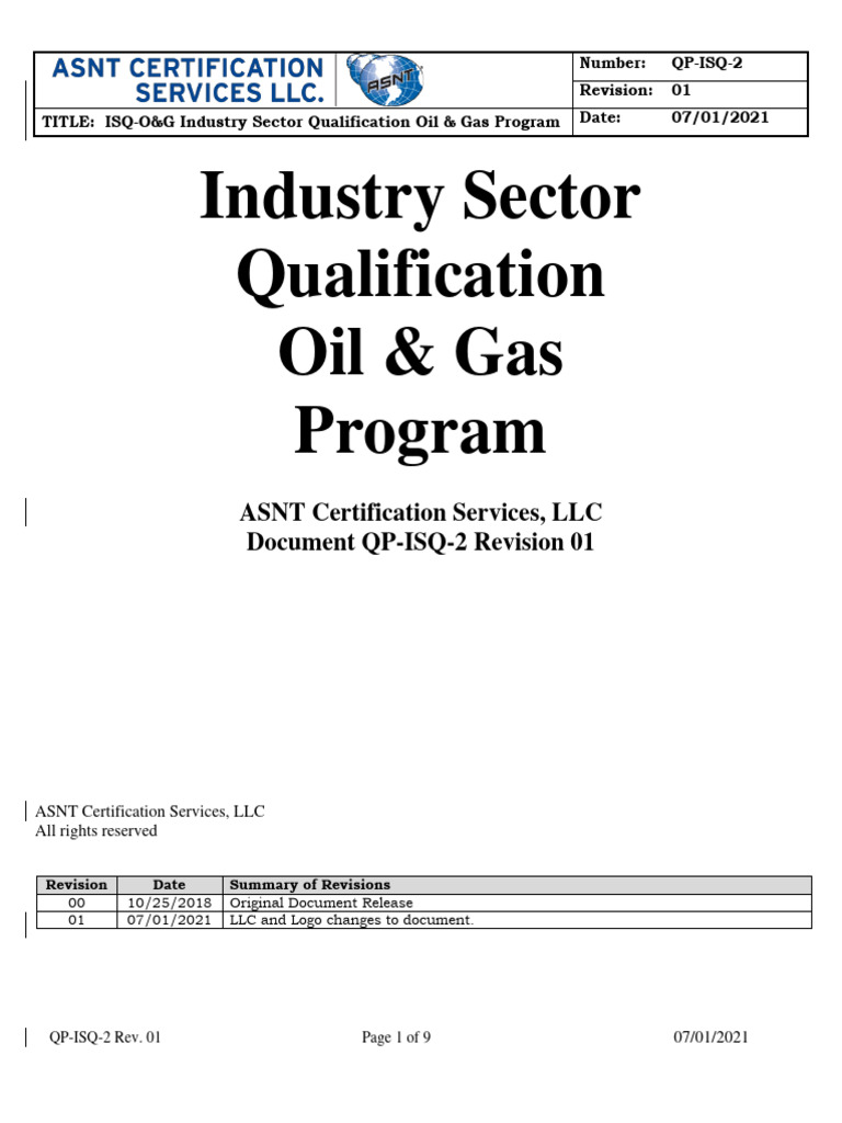 Oil & Gas NDT Qualification Program | PDF | Nondestructive Testing