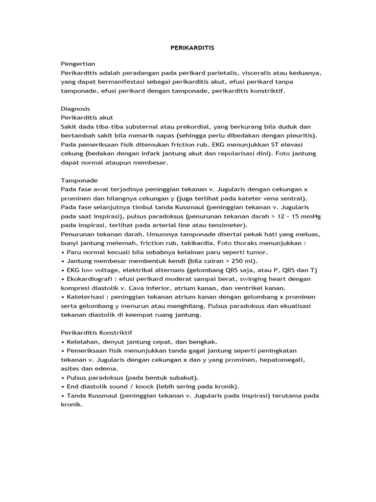 Perikarditis | PDF