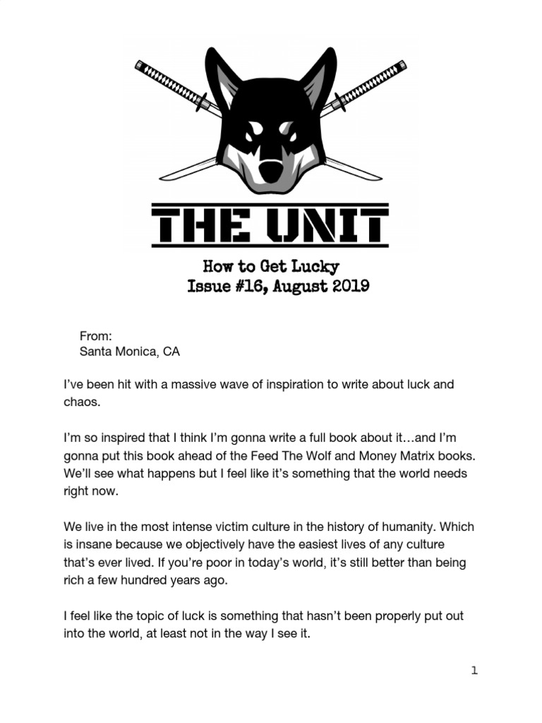 How To Get Lucky | PDF | Luck
