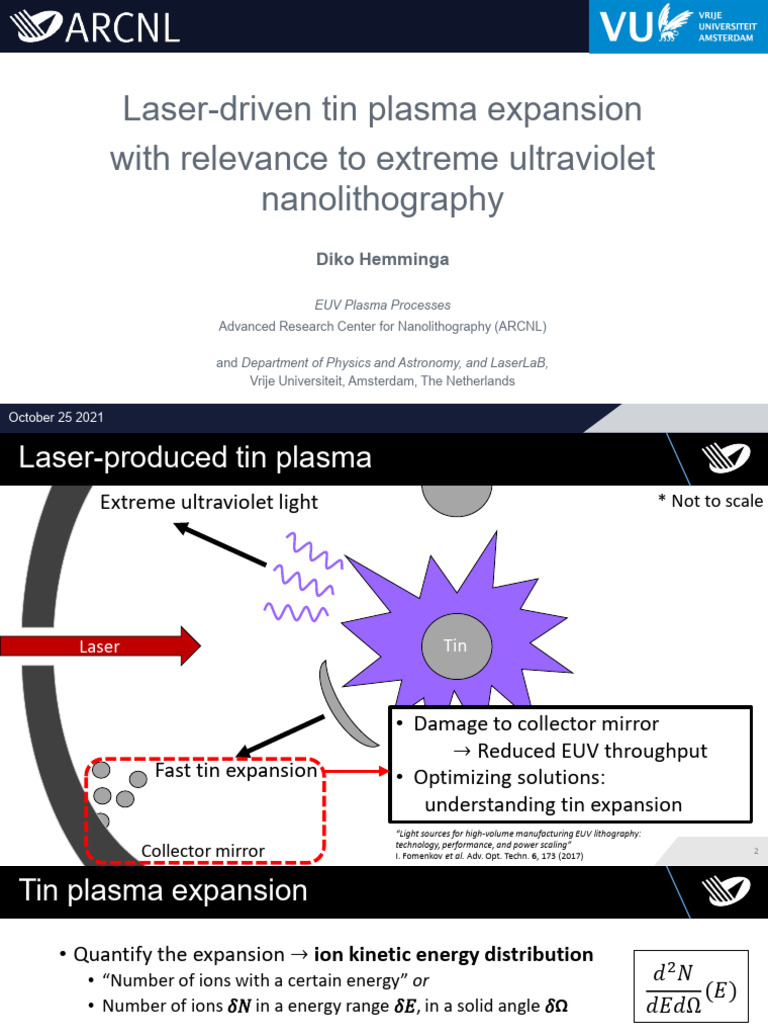 Laser-Driven Tin Plasma Expansion With Relevan | PDF | Optics ...