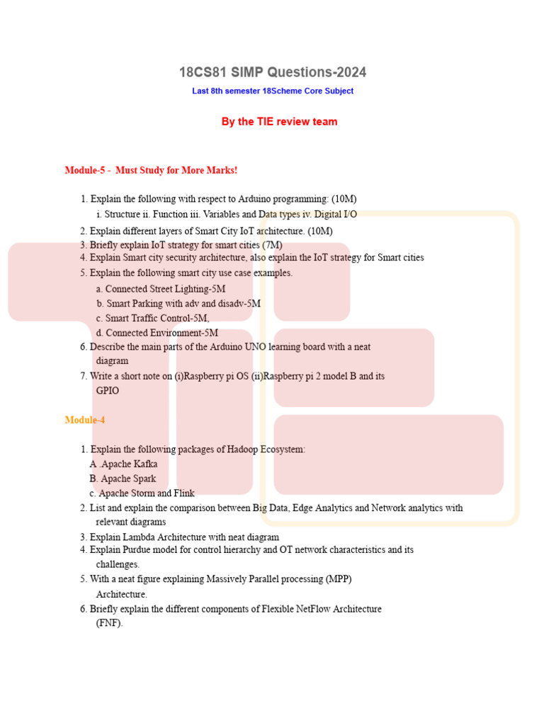 Iot SIMP Tie - 2024 | Download Free PDF | Internet Of Things | Internet Protocols