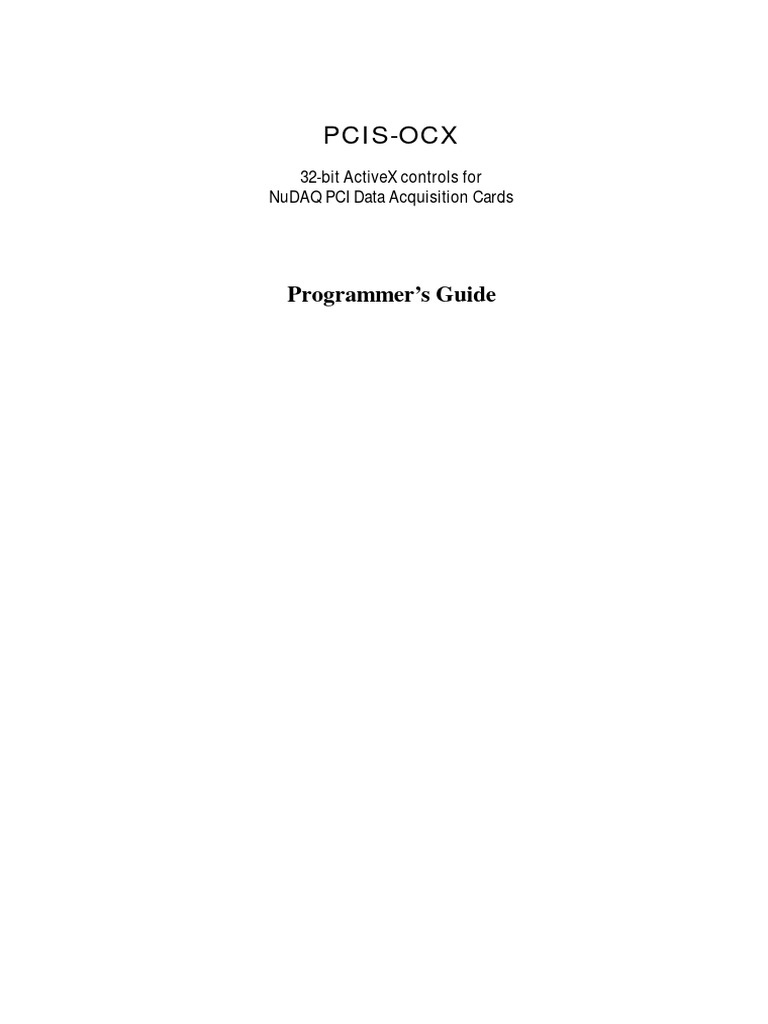 Pcis-Ocx Extract | PDF | Boolean Data Type | Parameter (Computer Programming)