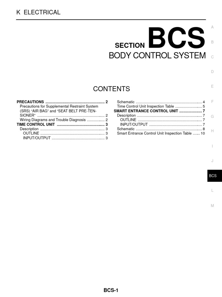 bcs | PDF | Airbag | Switch