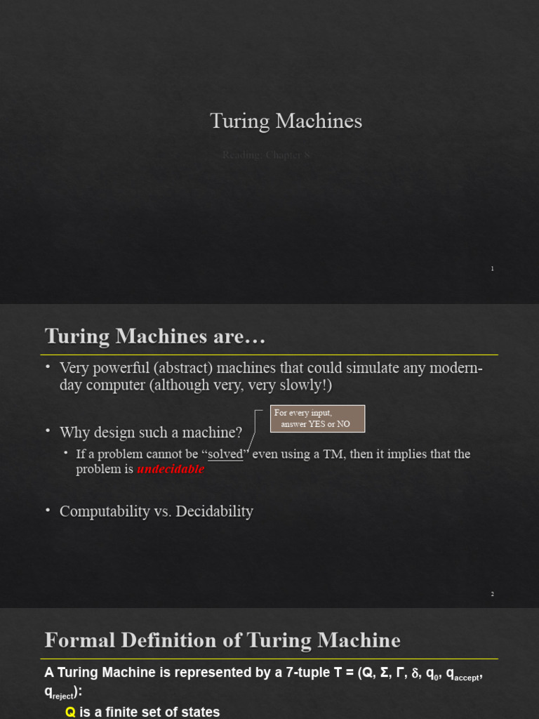 Turing Machines | PDF | Numbers | Theory Of Computation