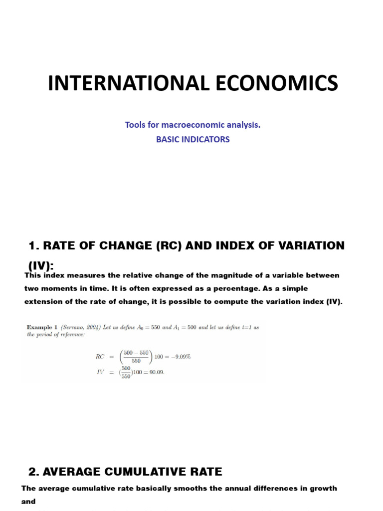 Key Macroeconomic Indicators Explained | PDF | Gross Domestic Product ...
