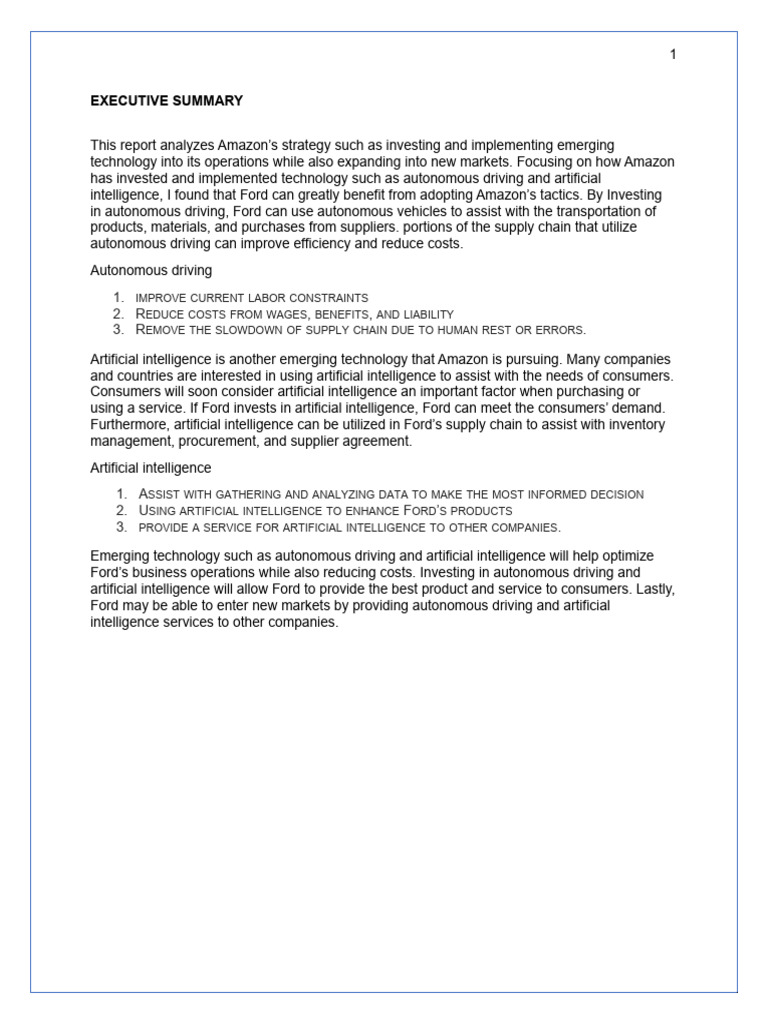 ANALYTICAL REPORT-EXAMPLE Executive Summary Dev Kulkarni | PDF