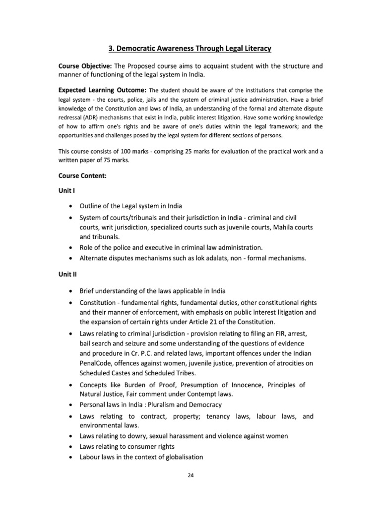 SEC Democratic Awareness Through Legal Literacy | PDF