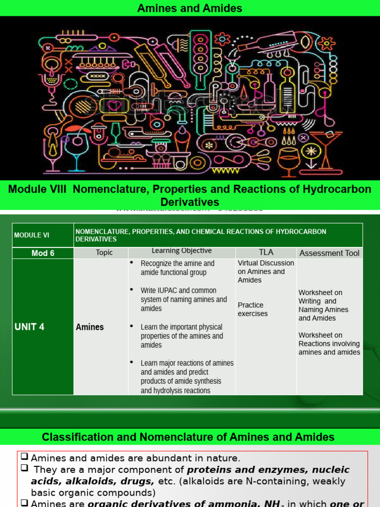 Part 2 Unit 3e Properties of Amines and Amides | PDF | Amine | Amide