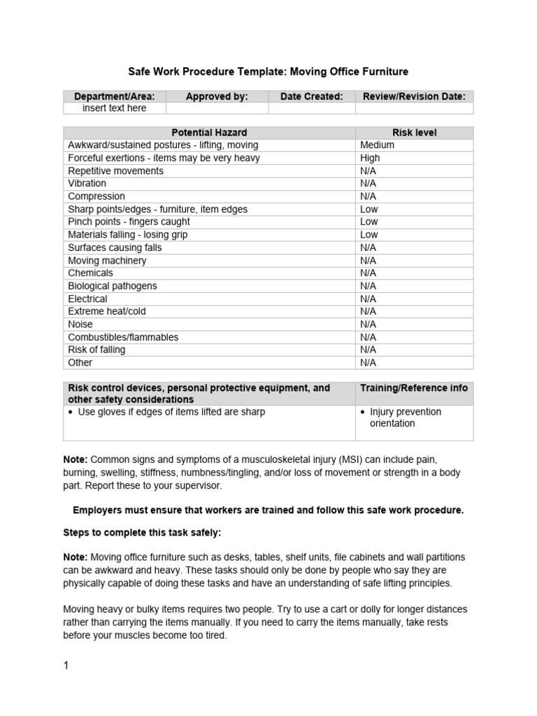 SWP MovingOfficeFurniture 22SWMB | PDF