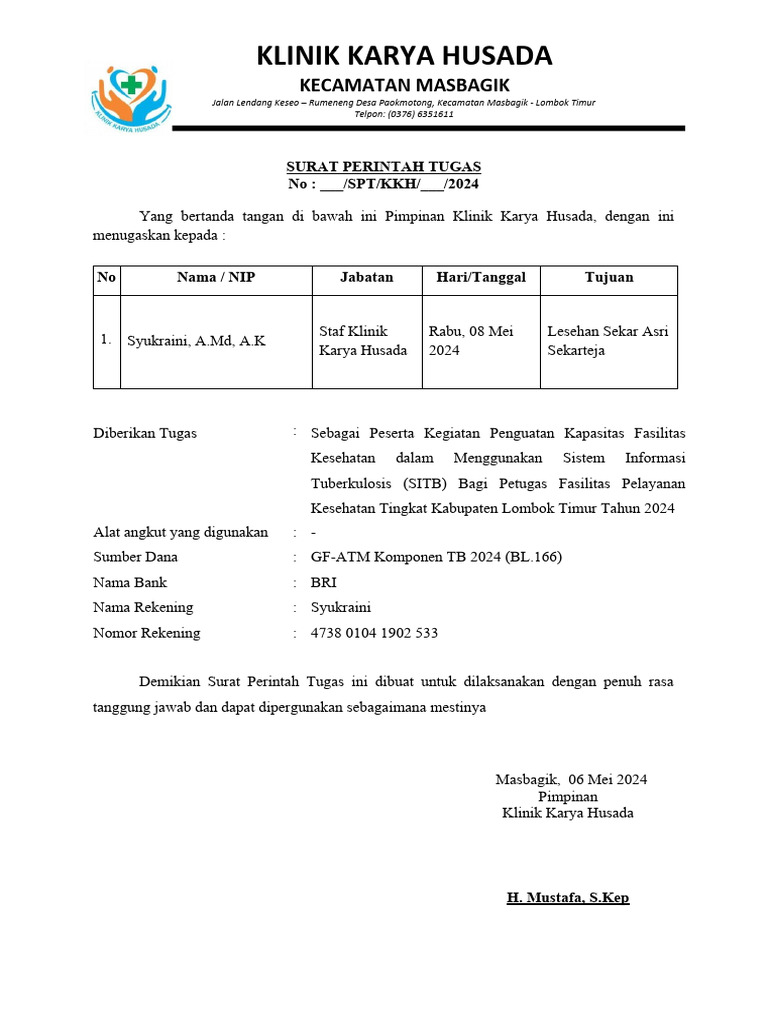 Contoh SPT Tgl 8 Mei 2024 | PDF