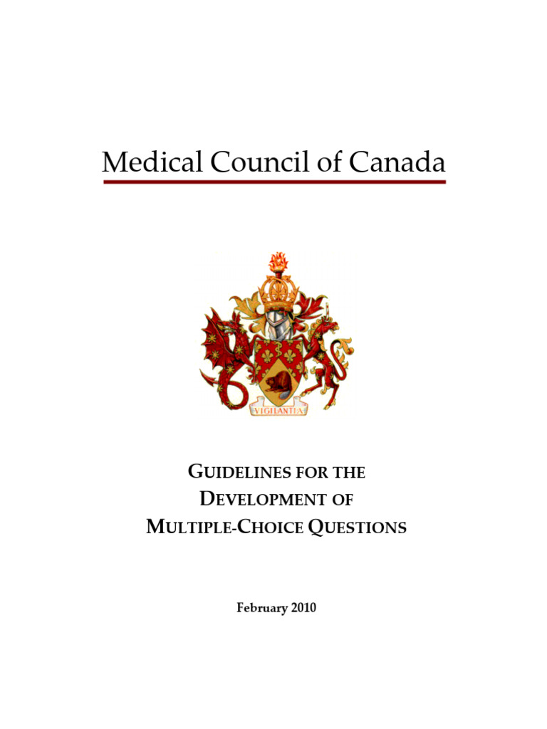 Multiple Choice Question Guidelines | PDF | Multiple Choice | Medical ...